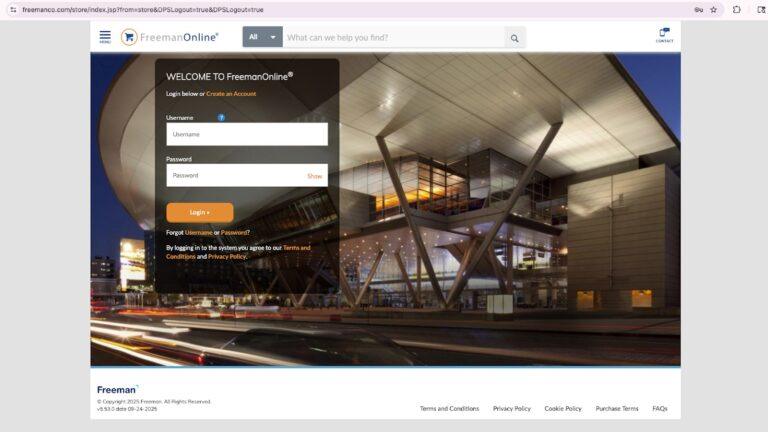 Exhibitor Services Platform Log In How To Guide - Freeman